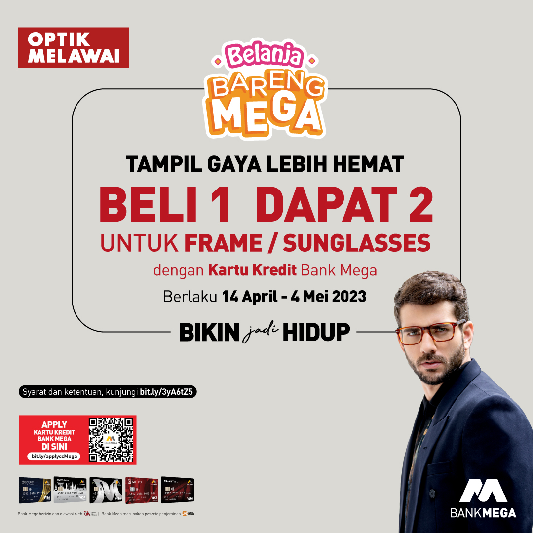 Buy 1 Get 1 Free Eyewear - Mega - Toko Kacamata dan Softlens Online