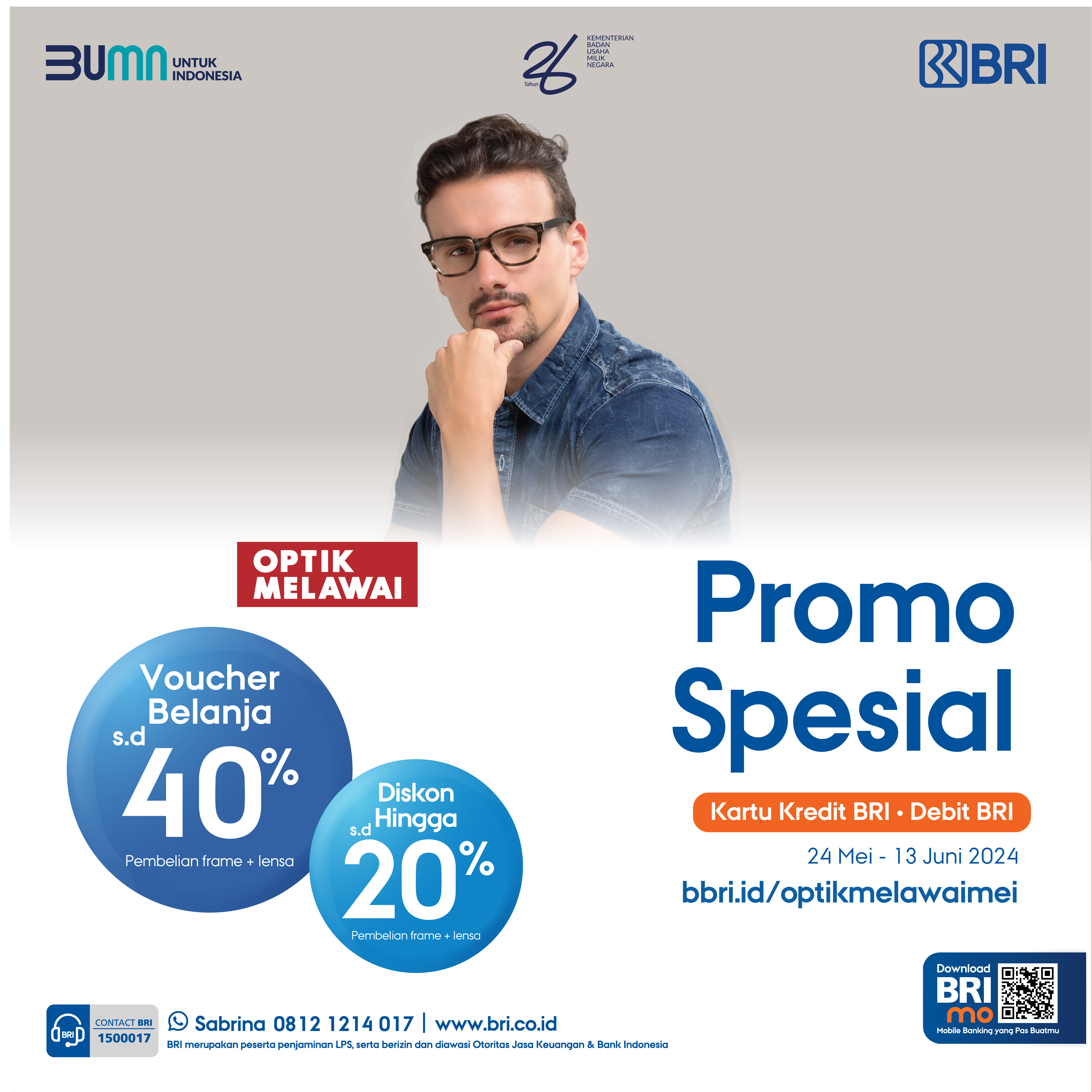 Voucher Up To 40% - BRI - Toko Kacamata dan Softlens Online