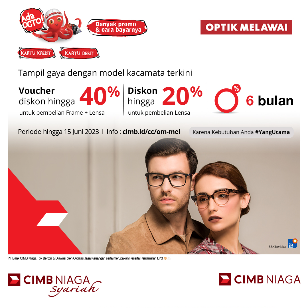 Voucher Up To 40% - CIMB Niaga - Toko Kacamata dan Softlens Online